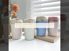 사무실 및 가정 필수 스테인리스 스틸 단열 된 컵 / 뚜?? 과 빨대와 함께 덤블러 직접 마시는 또는 빨대 옵션