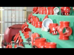 High Pressure 4 Way Pipe Fitting Connector Threaded Connection Polished Ductile Iron