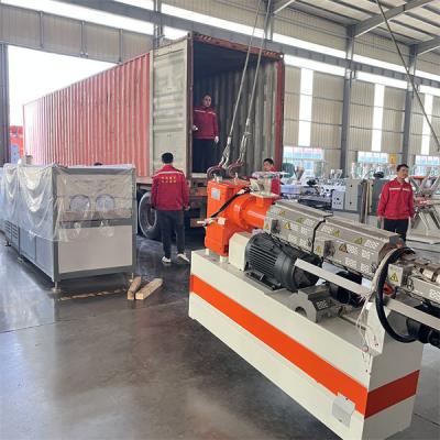 China Durable Twin-Screw Plastic Extruder with Advanced PLC/Touch Screen Control System Package Gross Weight 13500.000kg for sale