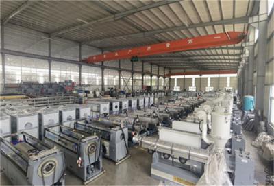 China Water / Wind Cooling Spiral Pipe Extrusion Line Plastic Bridge Prestressed Post Tensioning for sale