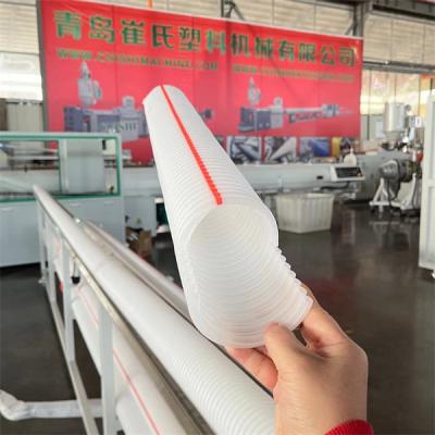 Cina Velocità di produzione tubi 5-6 m/min, macchina per tubi a doppia parete corrugata per OD 50mm e produzione di PP HDPE in vendita