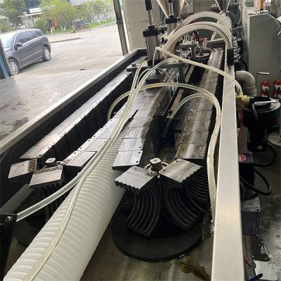 China Double Wall Corrugated Pipe Making Machine for Pipe Od 110mm / Pipe Speed 5-6m/min for sale