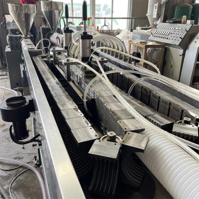 China HDPE PVC Double Wall Corrugated Pipe Making Machine for Water Supply Drainage Cable Protection DWC Pipe Extrusion Line for sale
