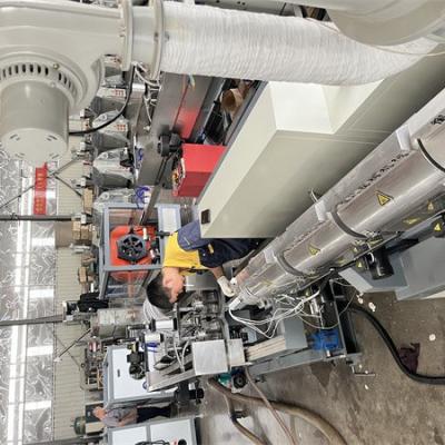 China PLC Controlled Plastic Pipe Extrusion Machine 50-1000kg/h Output for sale