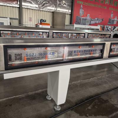 China Single Screw Design PE Pipe Extrusion Line 9 Meters Long Vacuum Tank Total SUS304 Material and PPR Raw Material for sale