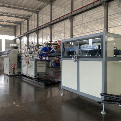 China HDPE PP Prestressed Plastic Spiral Corrugated Pipe Machine / Plastic Bellows Extrusion Line for Construction Post-tensioning System for sale