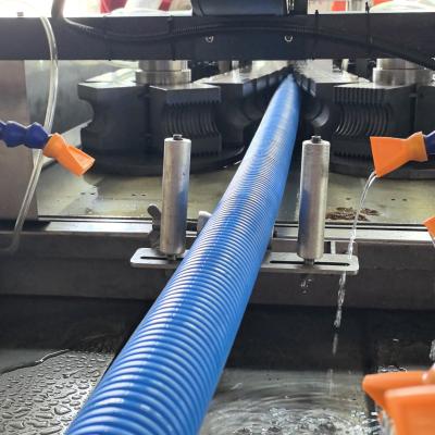 China PE HDPE Ventilation Duct Corrugated Pipe Extrusion Line Automatic Air Hose Making Machine for sale