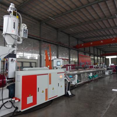 China Automatic HDPE Water Supply Pipe Extrusion Machine Single Screw Plastic Pipe Production Line with High Output for sale