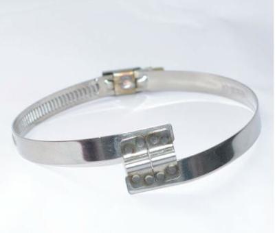 China Germany Type Narrow Non Perforated Hose Clamps With Bridge 0.7mm Thickness for sale