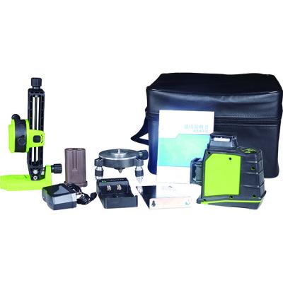 Cina Fascio laser trasversale di verde 3D, livello portatile del laser con la batteria al litio del rivelatore in vendita