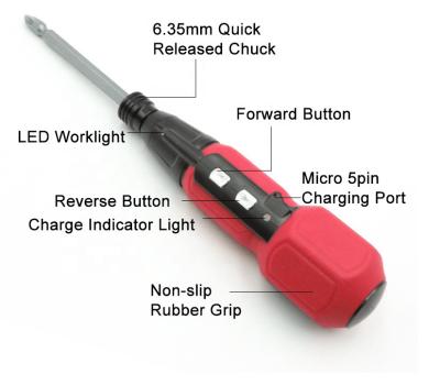 Cina Attrezzi per bricolage di coppia di torsione di DIY 2.5-10Nm e cacciavite 3.6V USB della cassetta portautensili ricaricabile in vendita