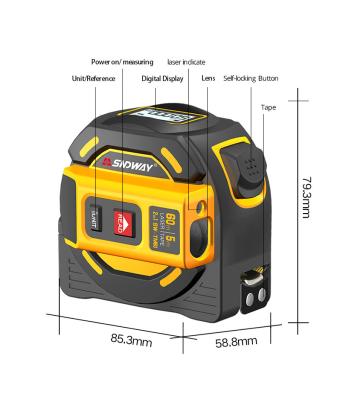 Cina 2 in 1 metro di distanza del laser, misura di nastro del laser 40m/di 130ft Digital per costruzione in vendita