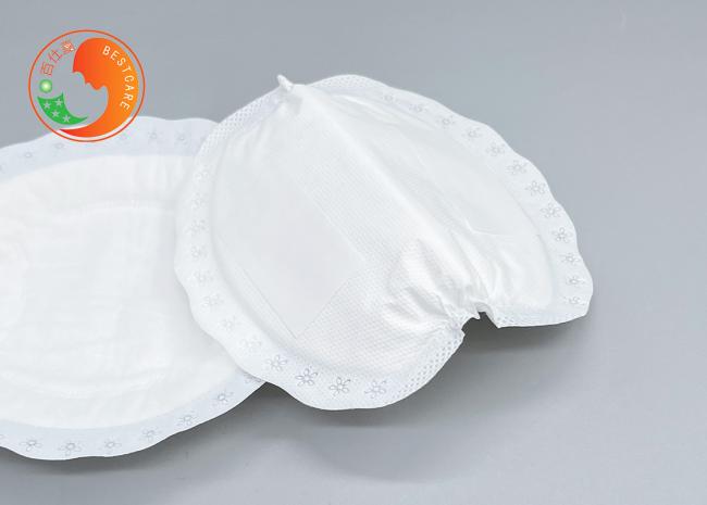 Close-up view of nursing pad material and texture
