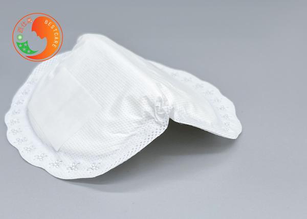 Quality Ultra Thin Milk Bra Pads Cotton 3D Contoured Shape For Maternity for sale