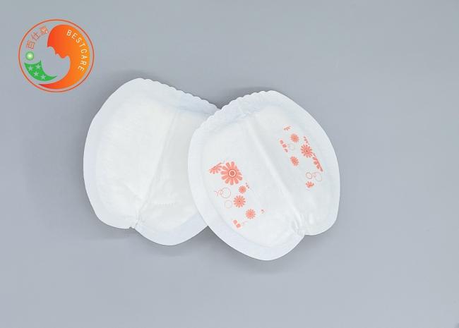 3D shaped disposable nursing pads showing contoured design