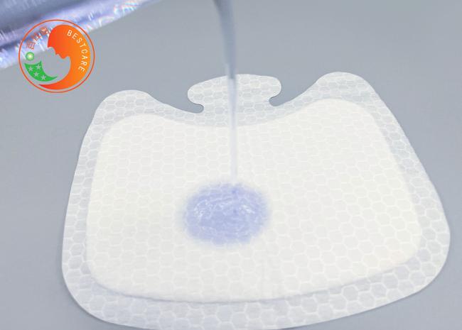 Disposable dribble bibs in use