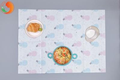 China Food Grade Disposable Sticky Placemats OEM Foldable With Fun Designs for sale