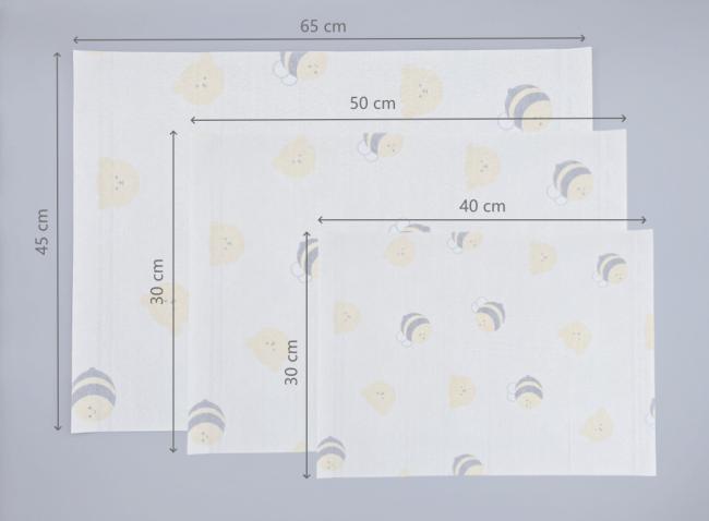 Size comparison of different placemat dimensions