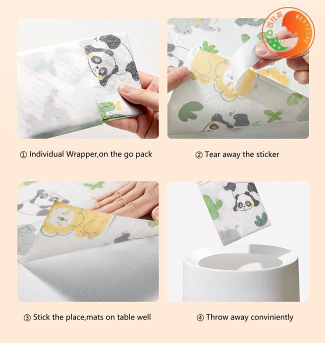 Demonstration of proper placemat usage