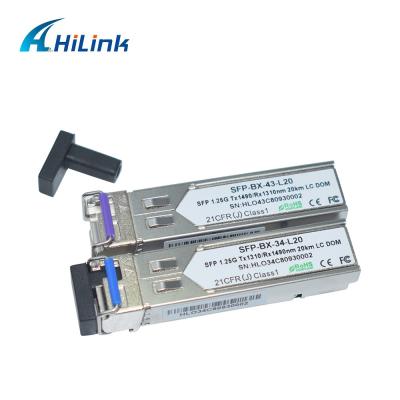 Китай WDM модулей 1.25G 1310/1490nm 20KM SC/LC симплексный DDM приемопередатчика BIDI SFP продается