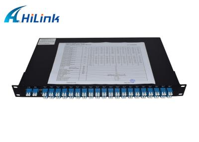 China 1U Rack Mount DWDM Mux Demux Module 40CH Single / Dual Fiber LC / UPC Connector for sale