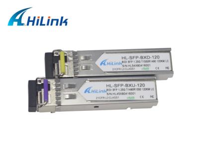 Китай Одиночный ВДМ соединителя модуля 120КМ ЛК приемопередатчика волокна БИДИ 1000басе 1.25Г СФП продается