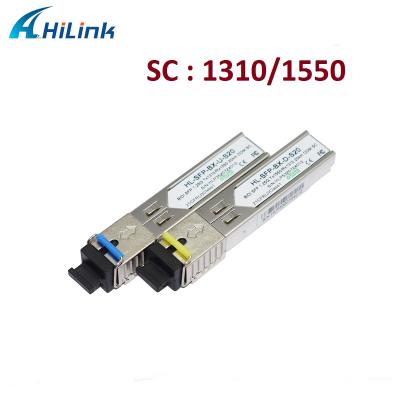 China 1.25G BIDI SFP Transceiver 20KM with Low Power Dissipation and Single SC Connector for Gigabit Ethernet for sale