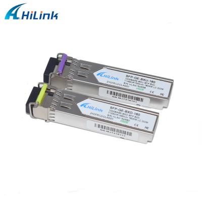 China 1.25Gb/s BiDi SFP Transceiver with DFB Laser and APD Receiver for 1000Base-ZX Ethernet up to 160km for sale