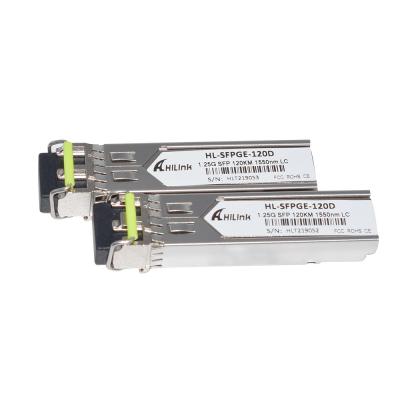 China 1.25Gb/s BIDI SFP Transceiver with DFB Laser and APD Receiver for 120km Transmission in Commercial Temperature Range for sale