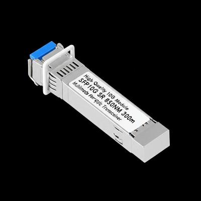 China 10Gbps 850nm 300m Multimode SFP+ Module Hot-pluggable Fiber Optic Transceiver with DDM Function for sale