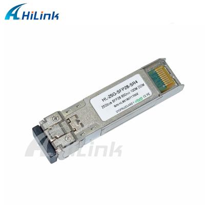 China 25G SFP28 SR MMF Fiber Optic Module 850nm 100m GBIC Optical Transceiver Industrial Temperature for sale