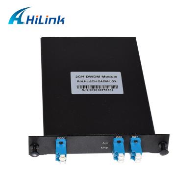 China 100GHz FTTX 1310nm 2CH Mux ótico Demux OADM DWDM adicionam o módulo da gota à venda