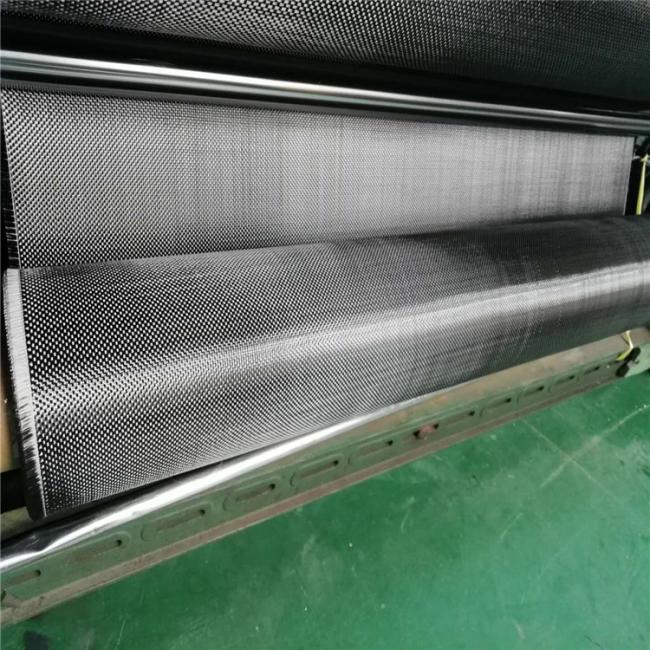 Carbon fiber fabric roll showing smooth surface texture