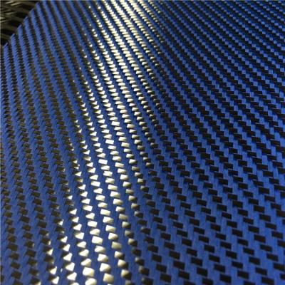 China Twill Weaving Style Aramid Orange Red Yellow Blue Carbon Fiber Cloth 3K 0.28mm Thickness for sale