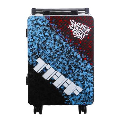 China 20 Inch Woven Carbon Fiber Luggage Trolley Case Designed With Anti Static Capability Industry for sale