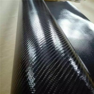 China 220g Smooth Surface TPU Coated Carbon Fiber Cloth Bags Cases Featuring 3K Woven Twill Pattern for sale