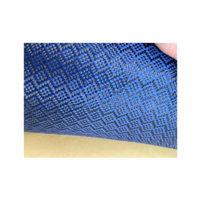 China 240g Plain Twill Weave Style Carbon Fiber Cloth Jacquard Woven Blue Carbon Fiber Fabric for sale