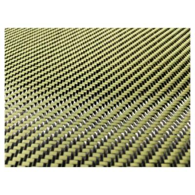 China Thickness 0.28mm Aramid And Hybrid Carbon Fiber Fabric Roll Price Mixed Twill Plain Woven for sale
