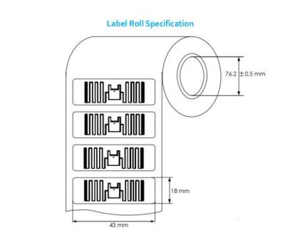 China Paper based RFID inlay , environmental RFID label , plastic-free RFID inlay , RFID paper label for sale