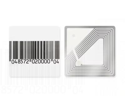 China 30*30mm Barcode Adhesive Security 8.2Mhz EAS RF Soft Label for Supermarket EAS Systems for sale