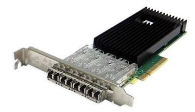 China Quad Port Fiber SFP+ 10 Gigabit Ethernet PCI Express Server Adapter SILICOM PE310G4I71LB-XR for sale