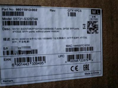 China Huawei S5731-S32ST4X Gigabit Switch with 8 10/100/1000Base-T Ethernet Ports 24 Gigabit SFP and 4 10 Gigabit SFP+ Ports for sale