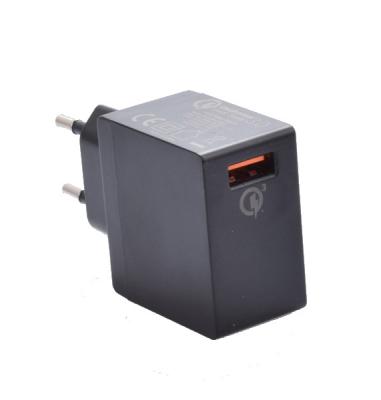 China Safety Quick Charge 3.0 USB Wall Charger 18Watt 5V 2.4A With Foldable Plug for sale