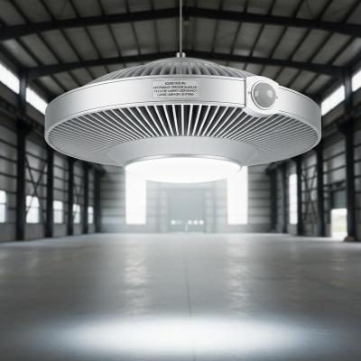 China 50000 Hours UFO High Bay Light Microwave Sensor Enabled 145lmW Lumen Efficiency for Large Indoor Lighting Applications for sale
