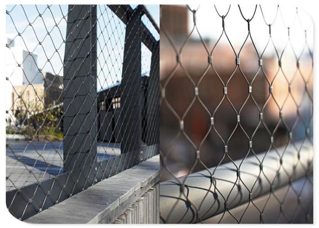 Stainless steel wire rope mesh installation example