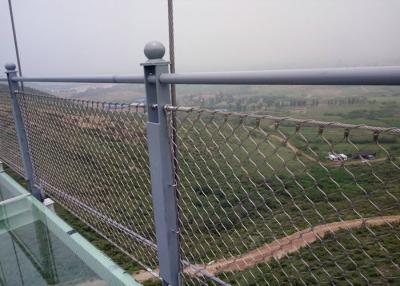 China Diameter 2.5mm Steel Rope Mesh For Balustrade Or Railing Fence for sale