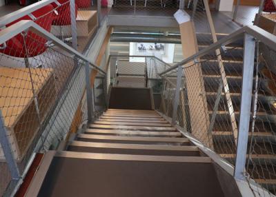China Stainless Steel SS304 Staircase Netting With Ferrule Cable Rope Mesh 2.0 Mm Wire for sale