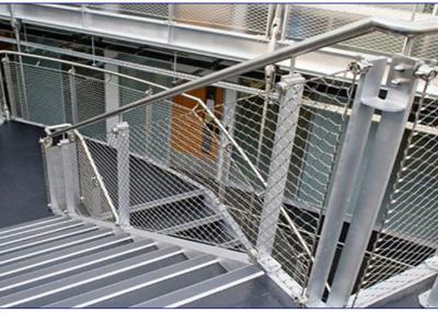 China Customized 2.0mm SUS304 Stainless Steel Rope Mesh For Staircase Anti Acid for sale