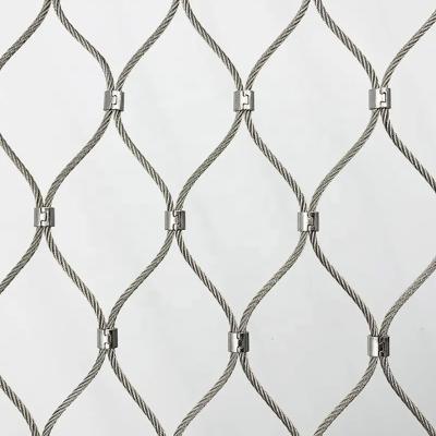 中国 1x7 柔軟なステンレス鋼ロープメッシュ 動物園用ワイヤメッシュフェンス 販売のため