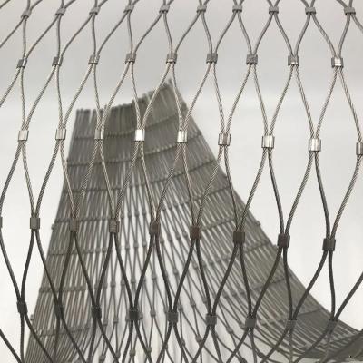 中国 Ss304 316 動物園のフェンスのための柔軟なステンレス鋼ロープ網 販売のため